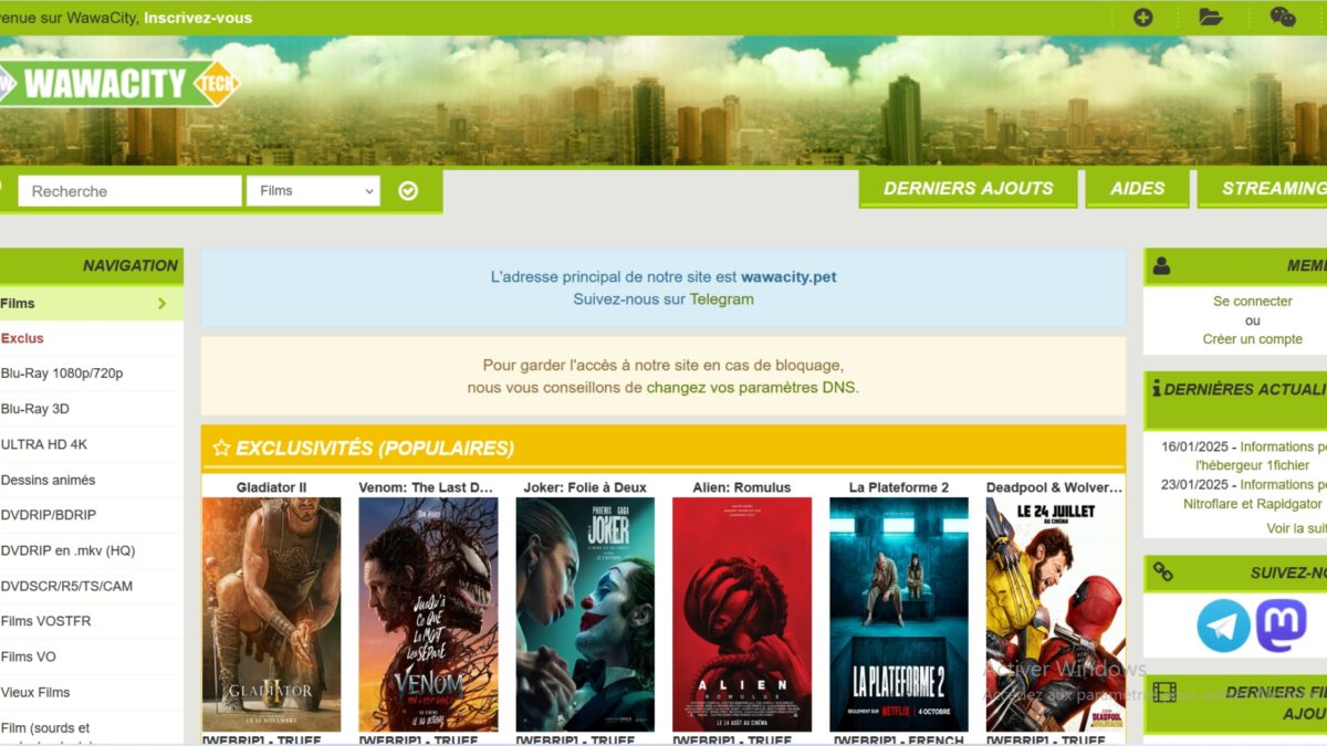 Wawacity.diy : la nouvelle adresse en septembre 2025